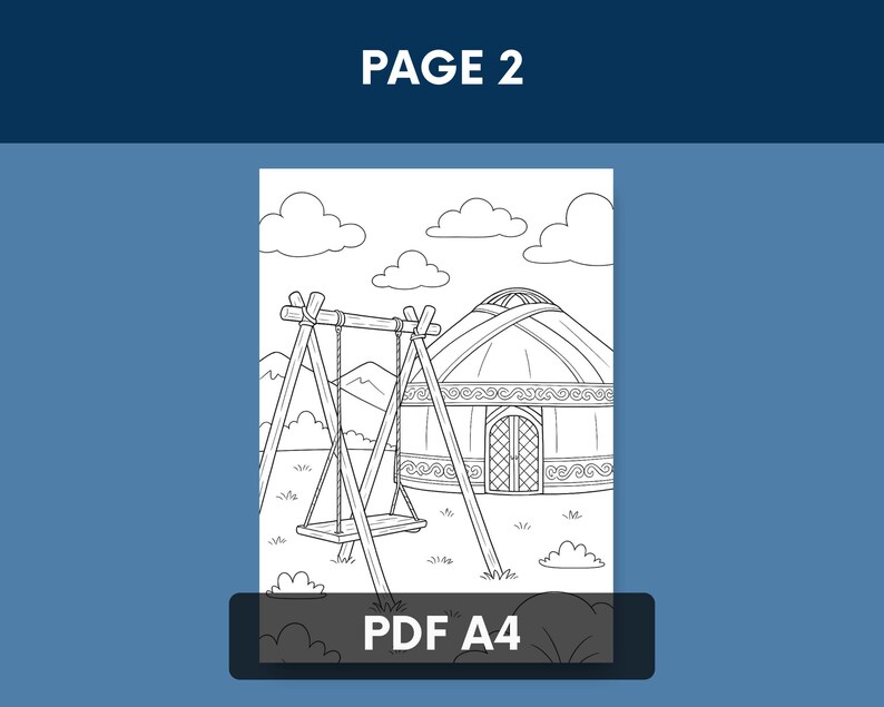Kazakh Family Traditions Coloring Pages | Kazakh Yurt Coloring Sheets ...