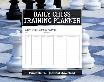 Chess Game Analysis Sheet 2026: Performance Tracker (PDF Download A4 ...
