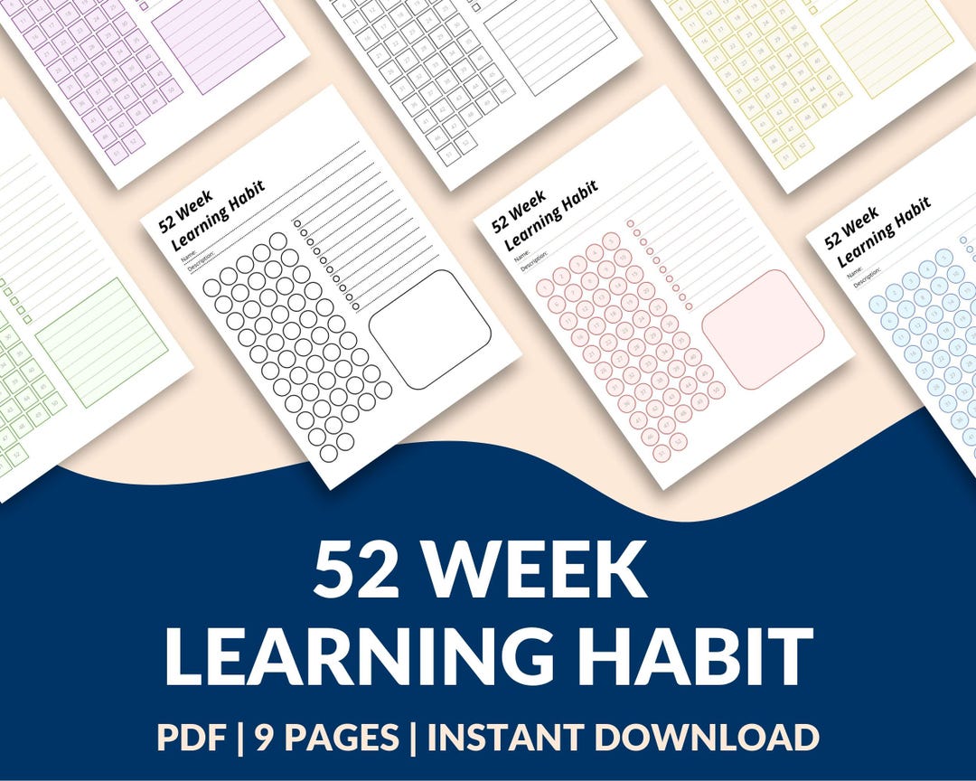 Printable Yearly Self Study | Education Focus Skills A4 - Etsy