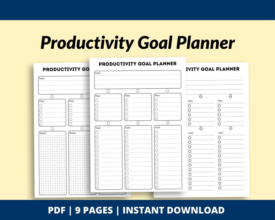 Productivity Goal Planner 2026 | Printable PDF - Etsy Australia