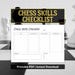 Chess Skills Checklist 2026: Beginner Chess Goals Tracker (PDF Download ...