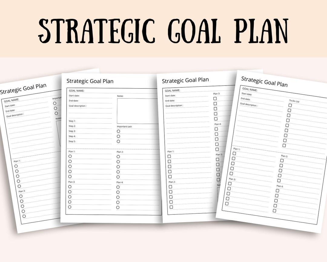 Strategic Goal Plan 2025 | Action Based Goal Tracker | Set Goals and ...