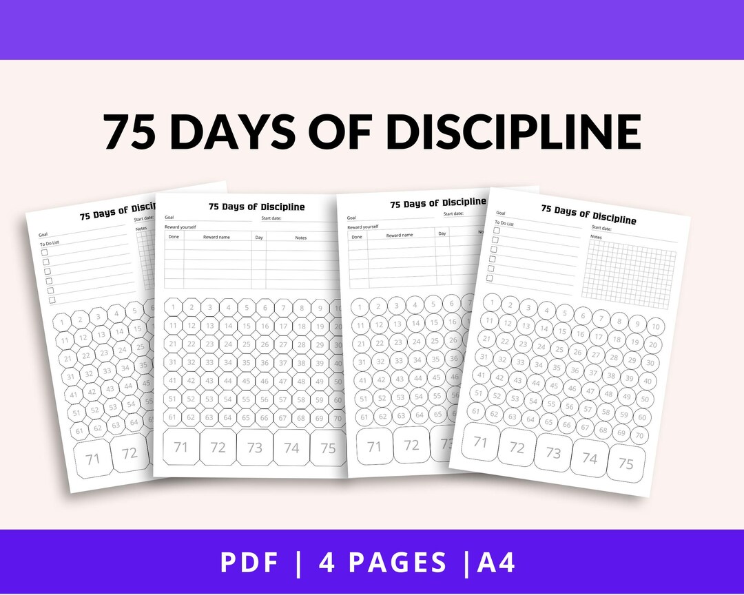 75 Day Routine Builder: Printable Daily Planner (PDF Download A4 Size ...