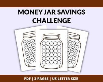 Savings Challenge Money Jar - Etsy