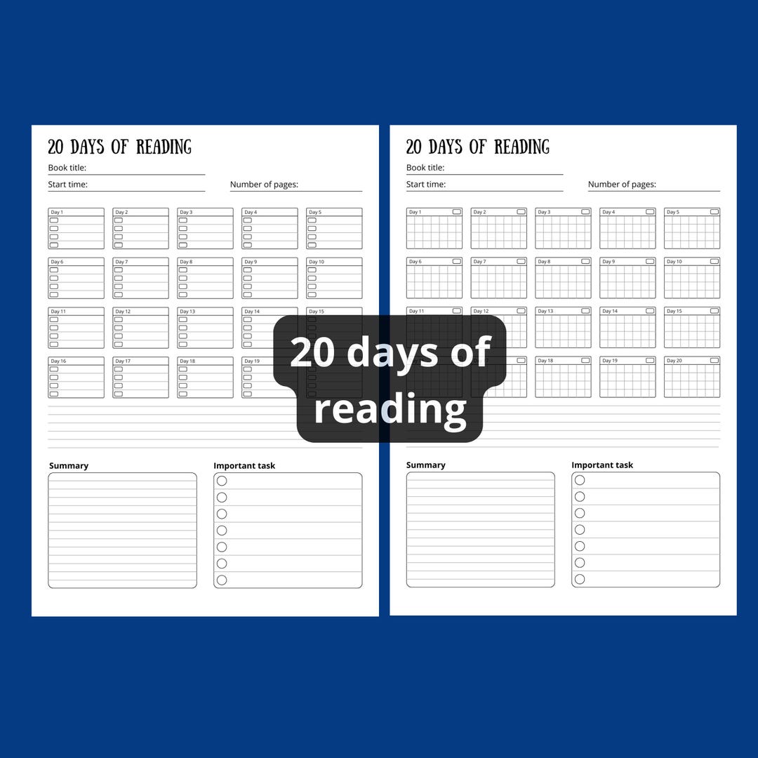 20 Day Challenge to Boost Focus | Build a Reading Habit | One Page a ...