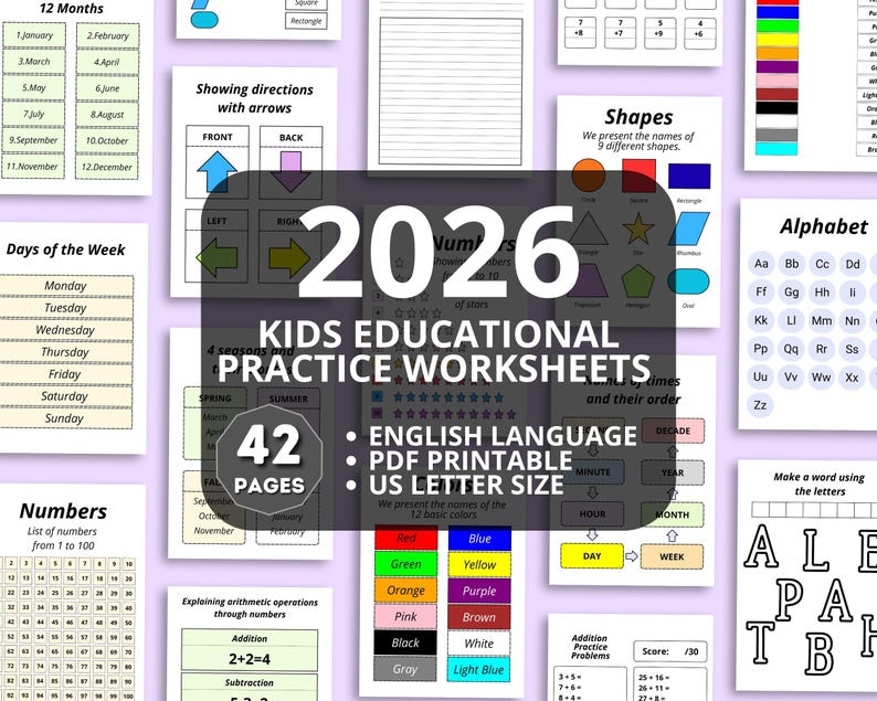 ABC Tracing PDF | 2026 Matching Worksheets & Handwriting Practice ...