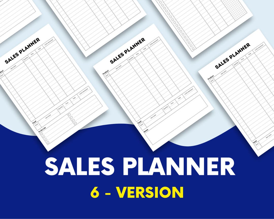 Personal Sales Planner: Simple A4 Sales Log Sheet (PDF Download) - Etsy