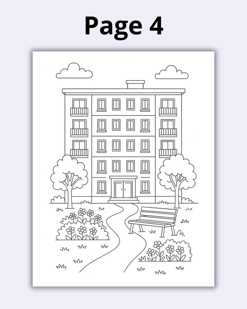 Printable Home Coloring Pages | 2026 Coloring Book Houses Pdf - Etsy