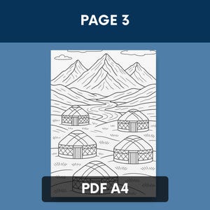 Kazakh Family Traditions Coloring Pages | Kazakh Yurt Coloring Sheets ...