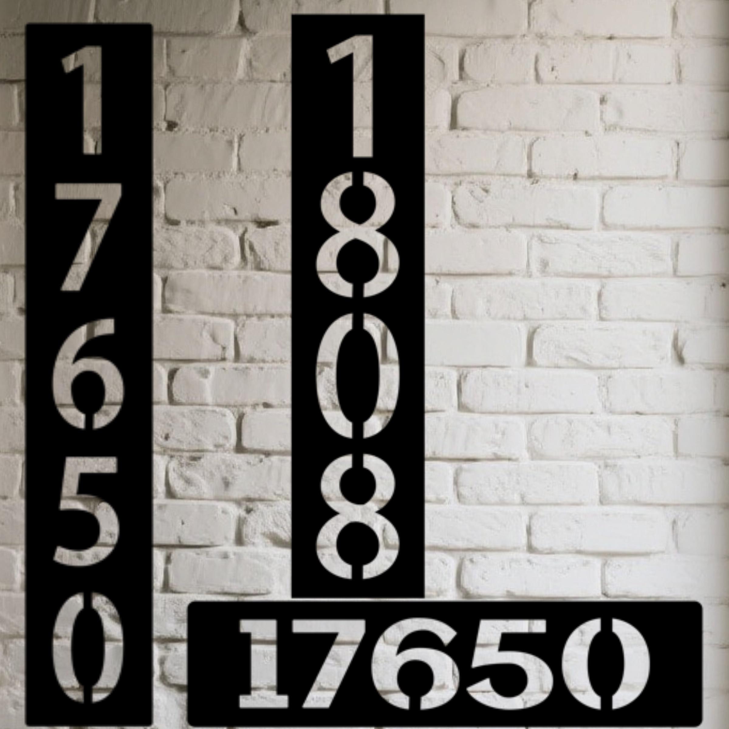 Custom Address Marker - Vertical House Number -metal Address Sign ...