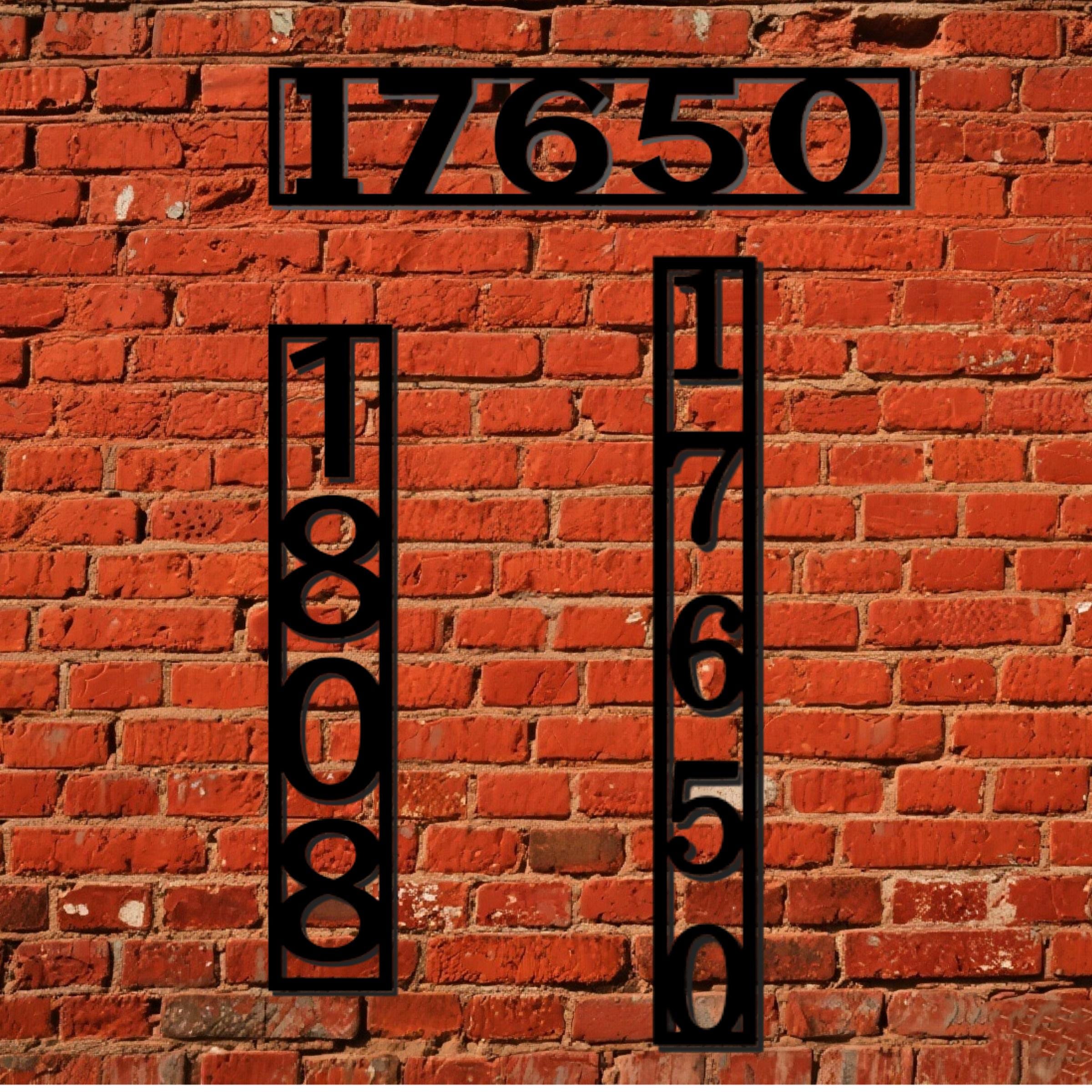 Custom Address Marker - Vertical House Number -metal Address Sign ...
