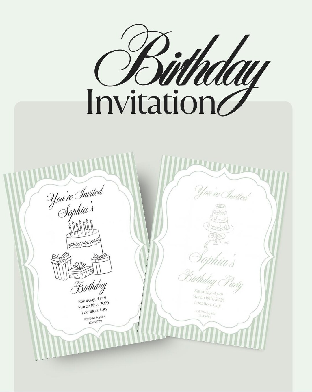 Editable Birthday Invitation Template | Customizable Birthday Party ...
