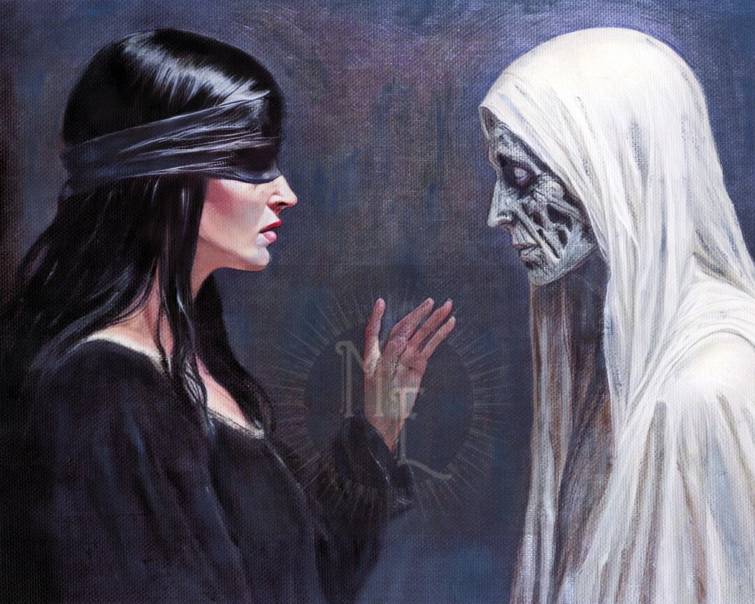 Sight Unseen – Haunting Gothic Painting - Blindfolded Woman - Dark ...