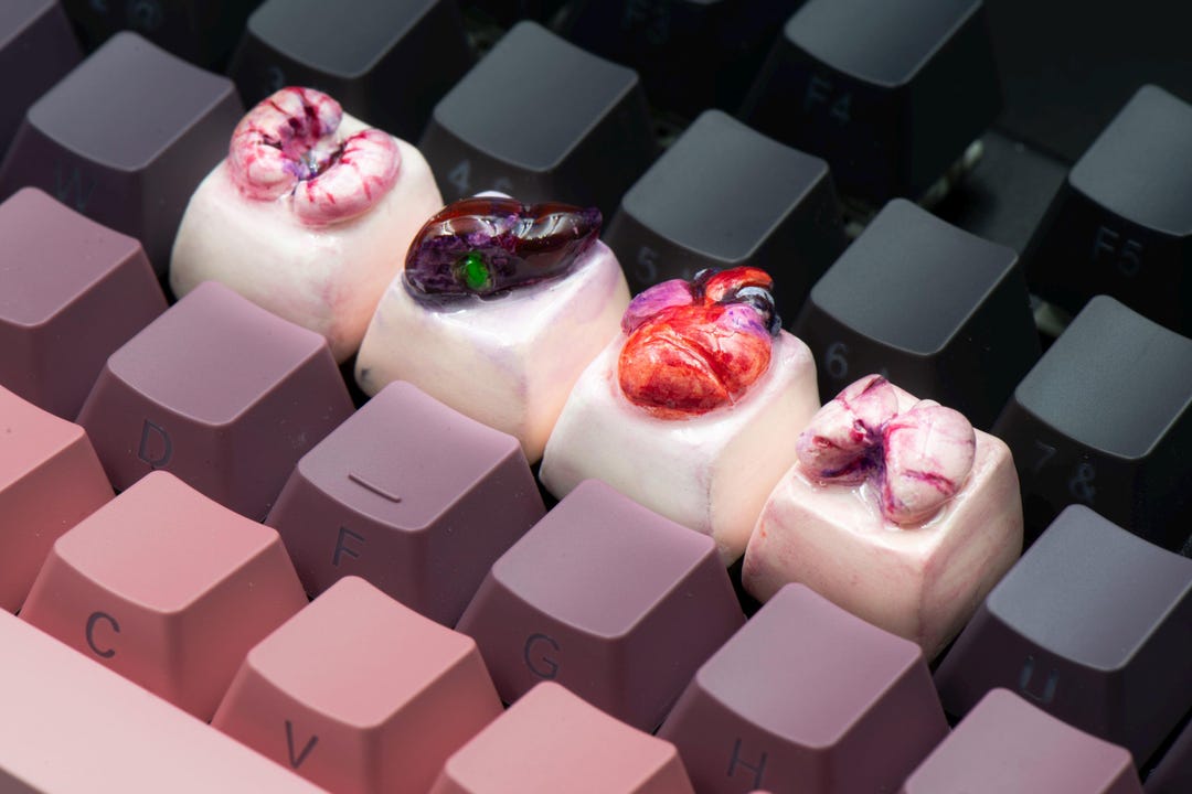 Creepy Cute Organ Keycaps – Heart, Liver, Lung & Kidney Keyboard Caps ...