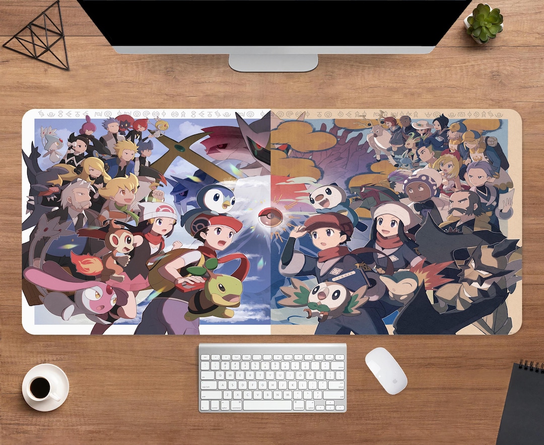 Pokemon Desk Mat | Pokemon Characters Mouse Pad | Large Desk Pad ...