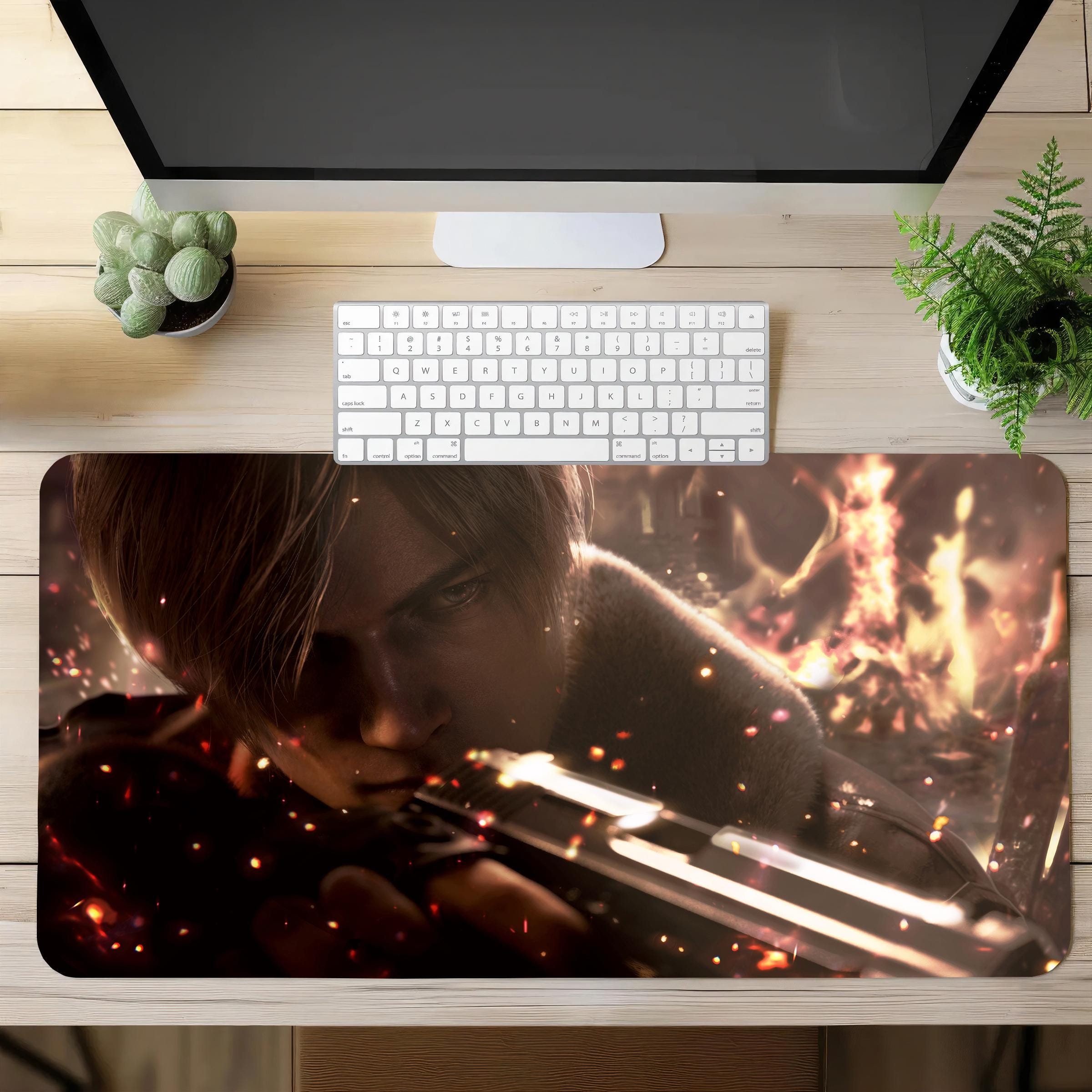 Resident Evil 4 Desk Mat | Leon Scott Kennedy Mouse Pad | Large Desk ...