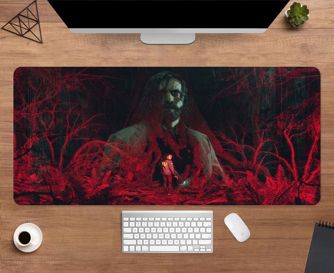 Alan Wake Desk Mat | Survival Horror Game Mouse Pad | Large Desk Pad ...