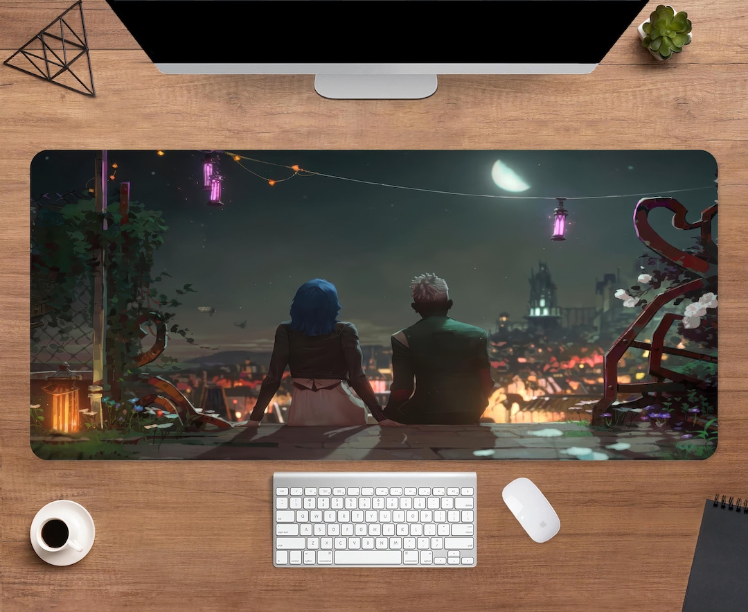 Jinx and Ekko Desk Mat | Arcane Mouse Pad | Large Desk Pad | TV Show ...