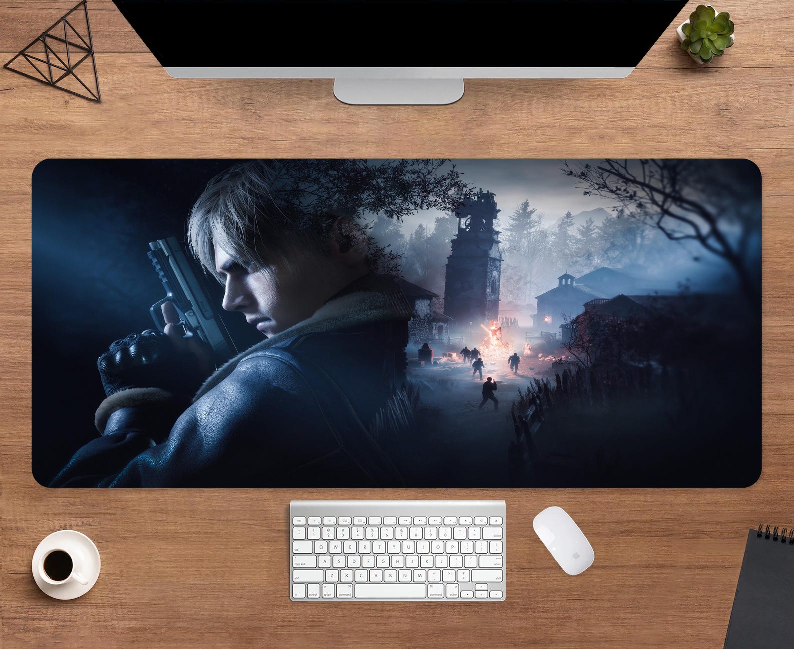 Resident Evil 4 Desk Mat | Leon Scott Kennedy Mouse Pad | Large Desk ...