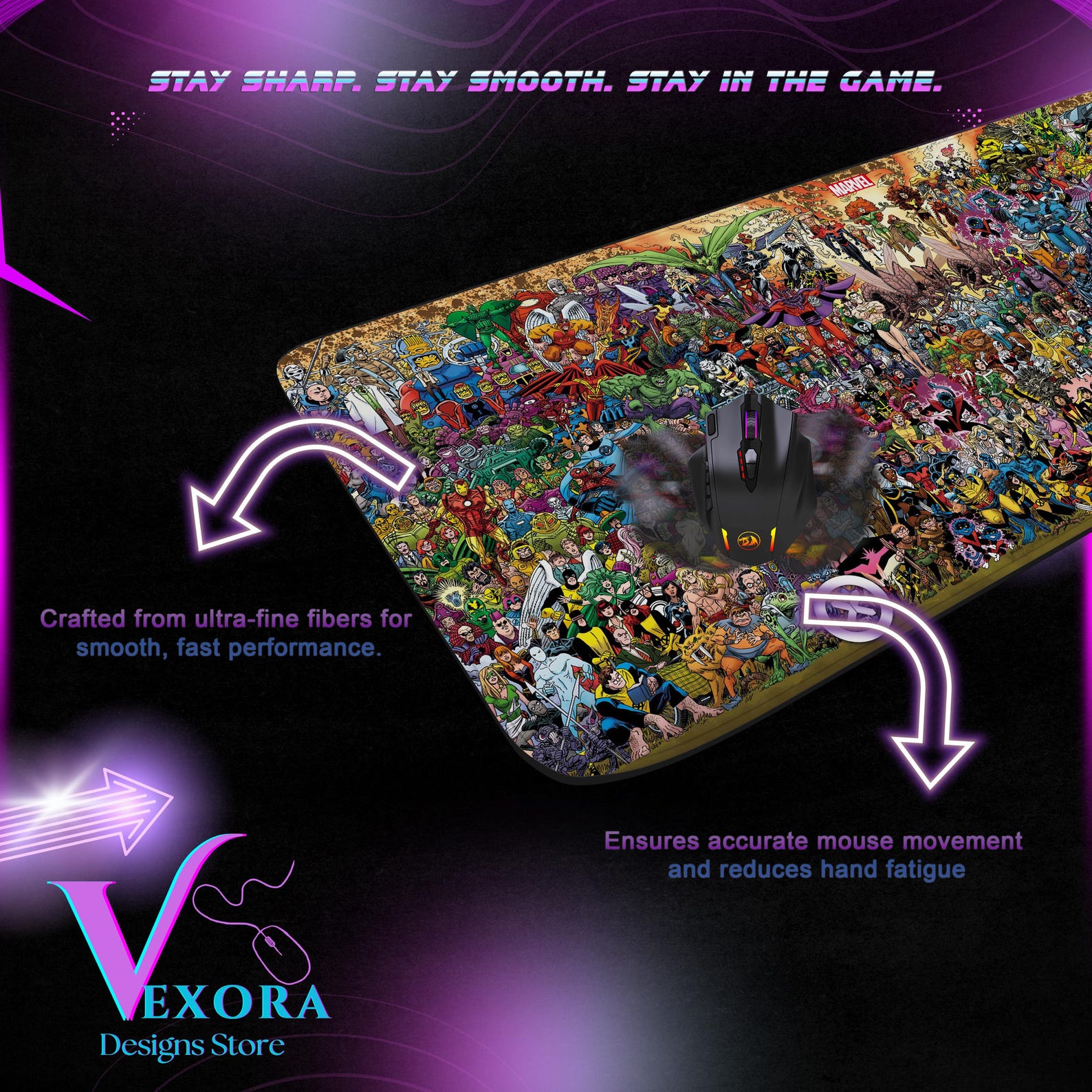 Marvel Characters Desk Mat | X-men Mouse Pad | Large Desk Pad | Movie ...