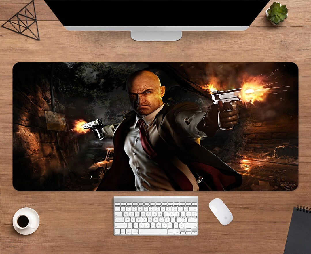 Hitman Game Desk Mat | Agent47 Mouse Pad | Large Desk Pad | Gaming Desk ...