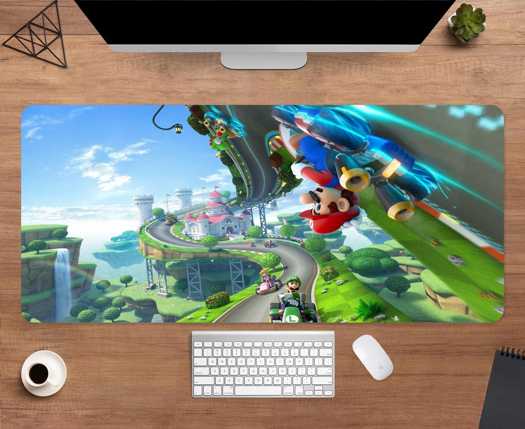 Super Mario Desk Mat | Mario Game Mouse Pad | Large Desk Pad | Gaming ...