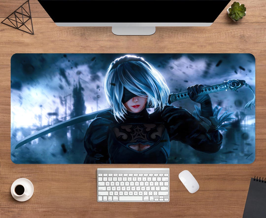 Nier Automata Desk Mat | Nier Automata 2B Mouse Pad | Large Desk Pad ...