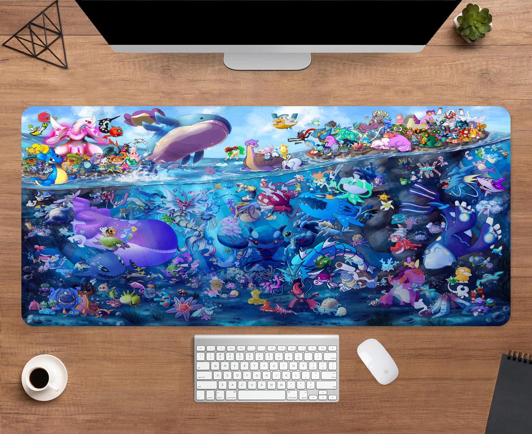 Pokemon Desk Mat | Pokemon Characters Mouse Pad | Large Desk Pad ...