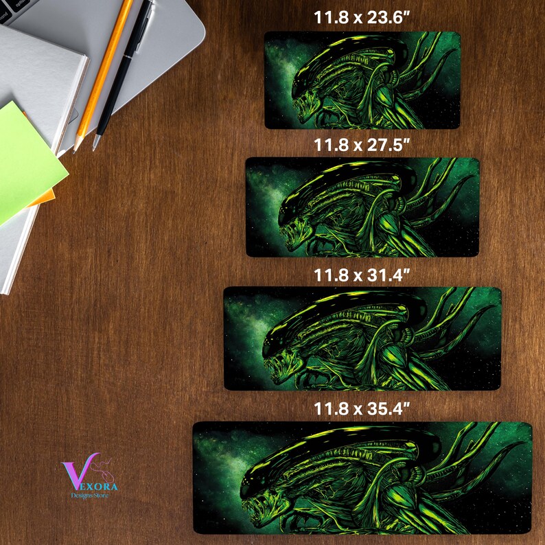 Alien Xenomorph Desk Mat | Space Monster Mouse Pad | Large Desk Pad ...