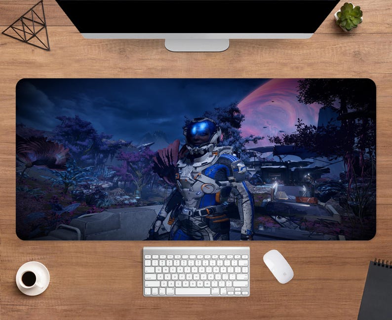 Mass Effect Desk Mat | N7 Shepard Mouse Pad | Large Desk Pad | Gaming ...