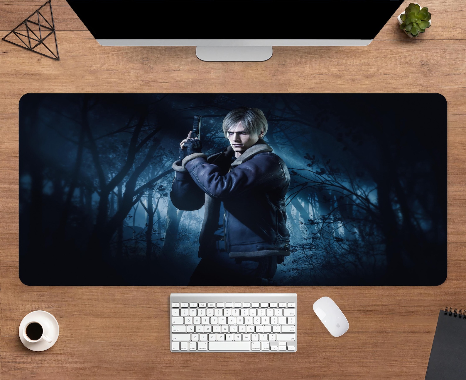 Resident Evil 4 Desk Mat | Leon Scott Kennedy Mouse Pad | Large Desk ...