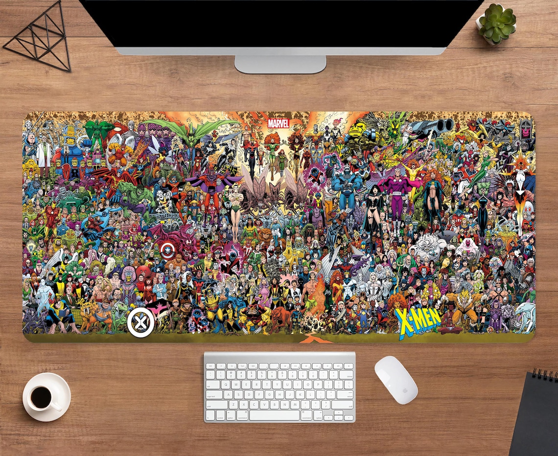 Marvel Characters Desk Mat | X-men Mouse Pad | Large Desk Pad | Movie ...