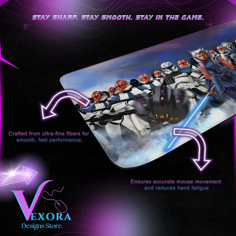 Ahsoka Tano Desk Mat | Star Wars Mouse Pad | Large Desk Pad | Gamer ...