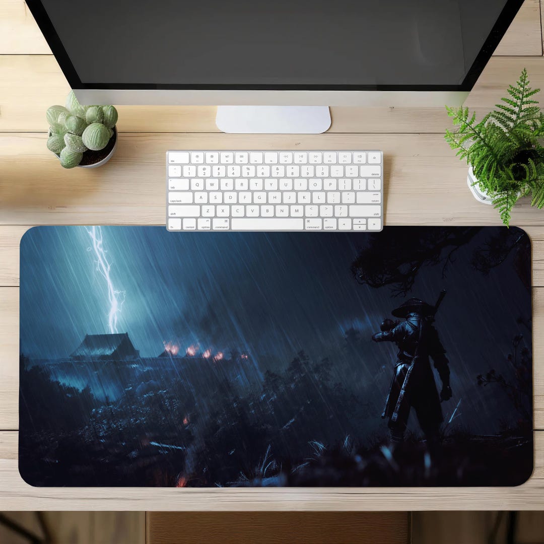 Sekiro: Shadows Die Twice Desk Mat | Ookami Mouse Pad | Large Desk Pad ...