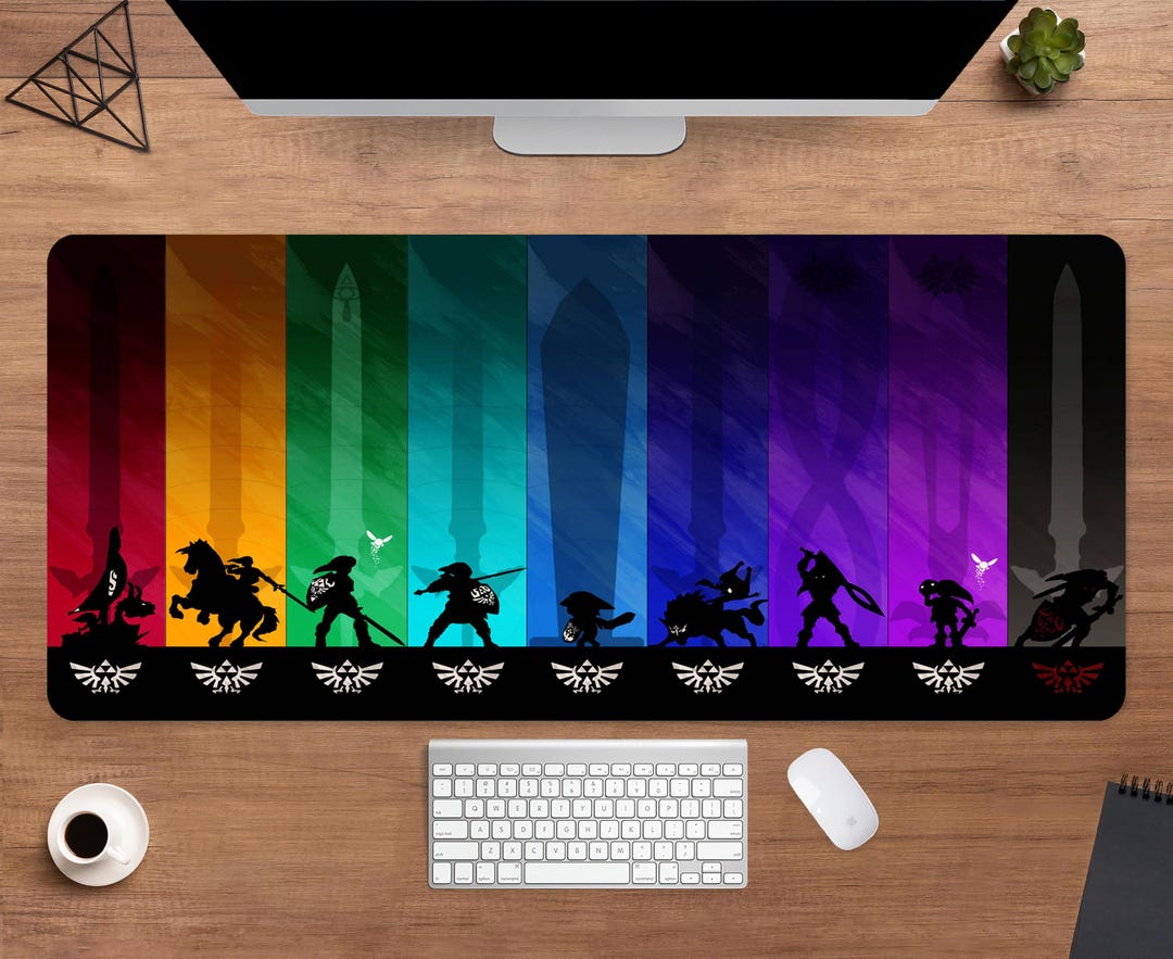 The Legend of Zelda Hero Evolution Desk Mat | Breath of the Wild Mouse ...