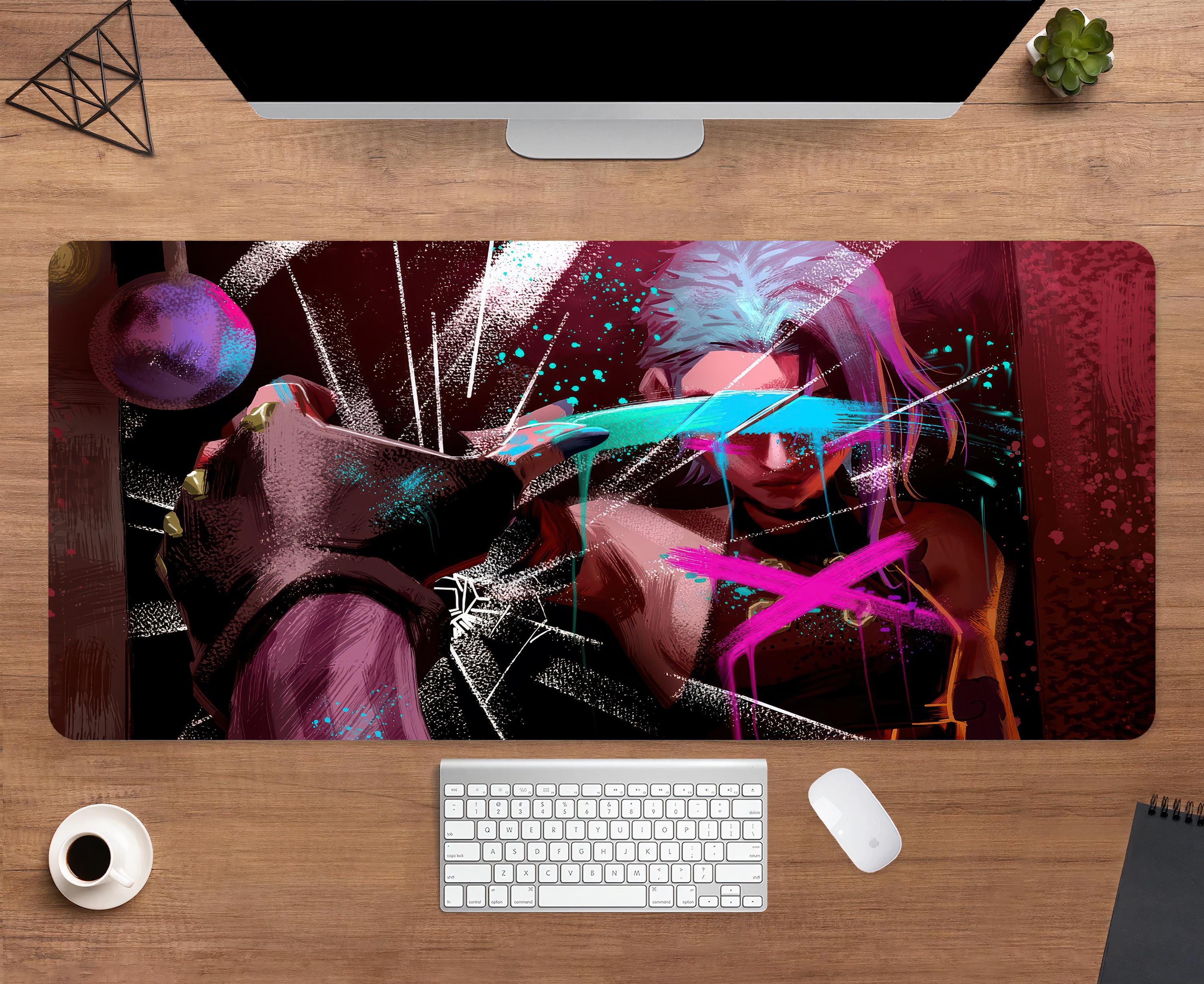 Arcane Desk Mat | Jinx Mouse Pad | Large Desk Pad | TV Show Desk Decor ...