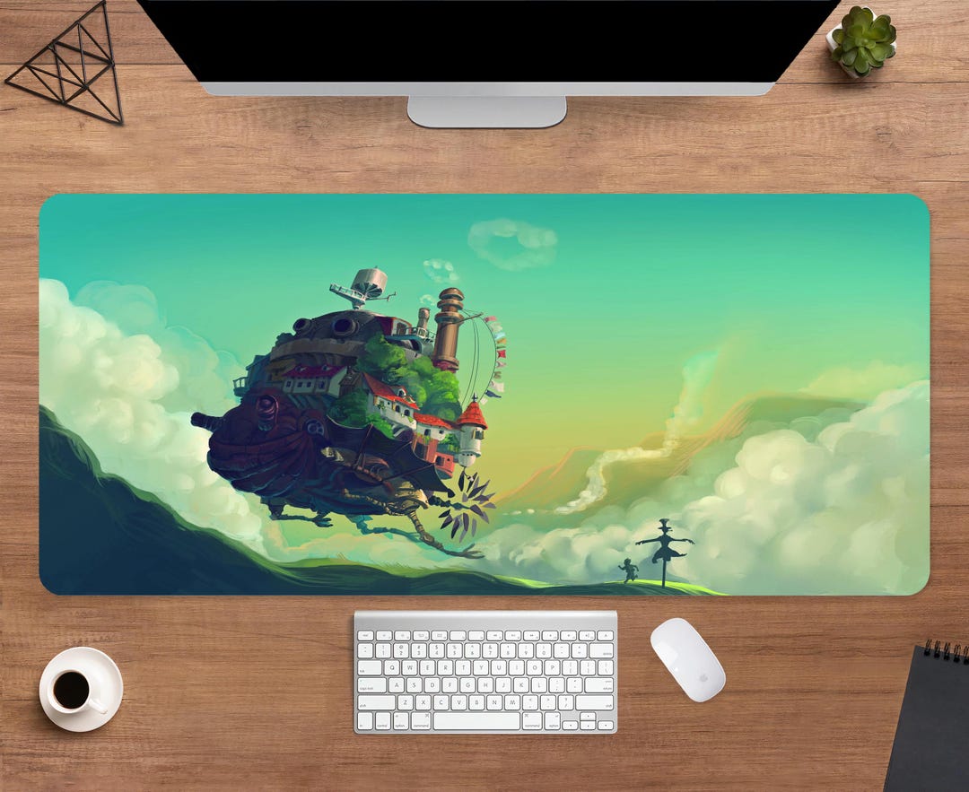 Howl's Moving Castle Desk Mat | Howl's Moving Castle Mouse Pad | Large ...