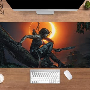 Tomb Raider Desk Mat | Lara Croft Mouse Pad | Large Desk Pad | Gaming ...