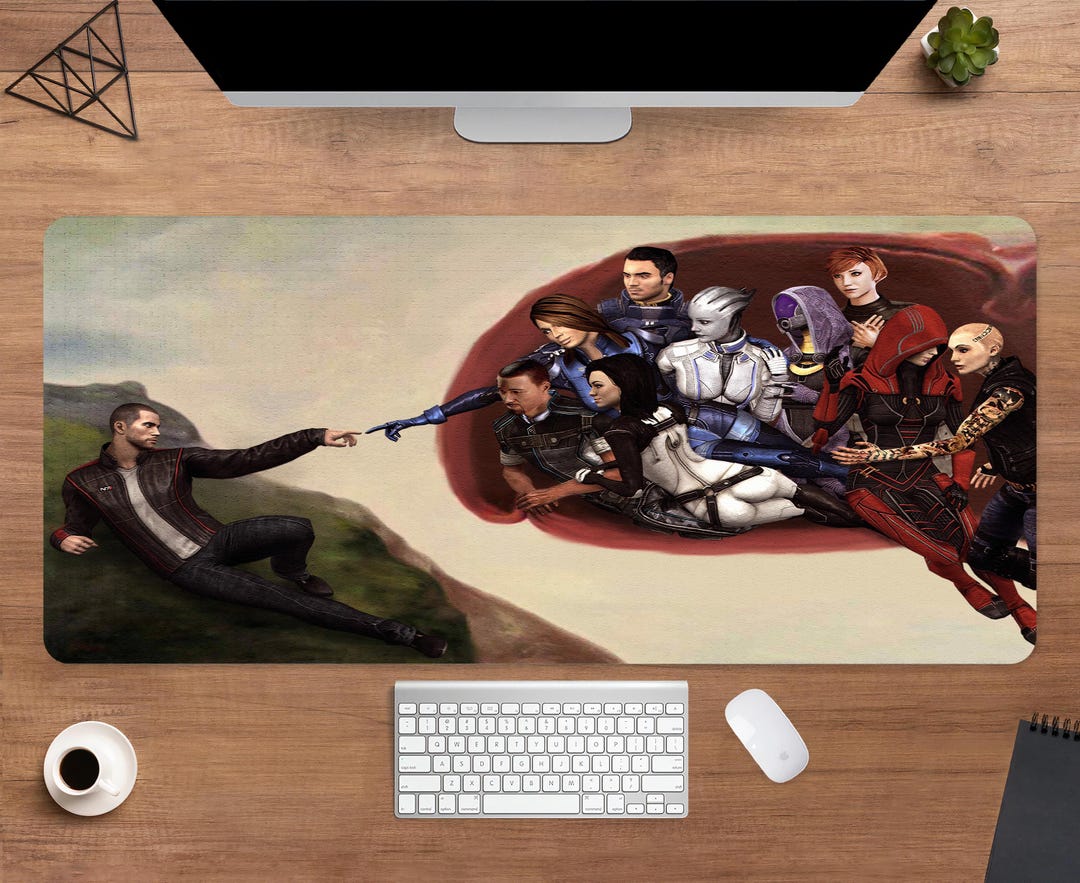Mass Effect Desk Mat | N7 Shepard Mouse Pad | Large Desk Pad | Gaming ...