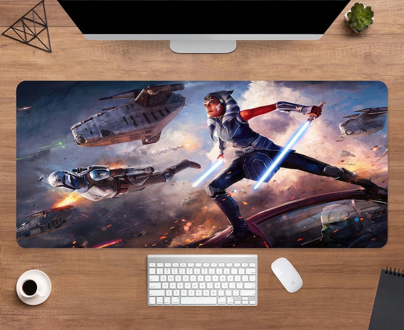 Ahsoka Tano Desk Mat | Star Wars Mouse Pad | Large Desk Pad | Gamer ...