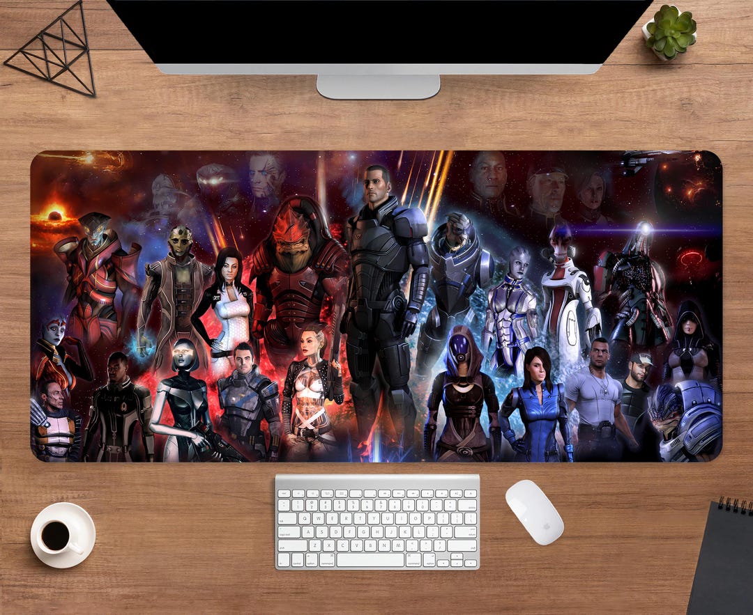 Mass Effect Desk Mat | N7 Shepard Mouse Pad | Large Desk Pad | Gaming ...