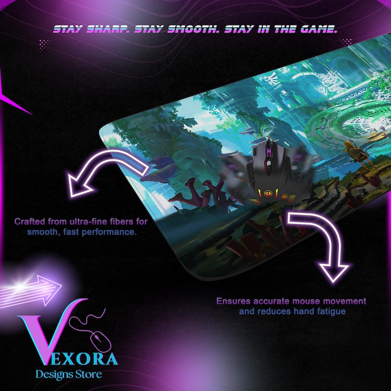 The Legend of Zelda Desk Mat | Breath of the Wild Mouse Pad | Large ...