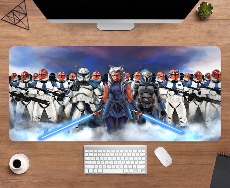 Ahsoka Tano Desk Mat | Star Wars Mouse Pad | Large Desk Pad | Gamer ...