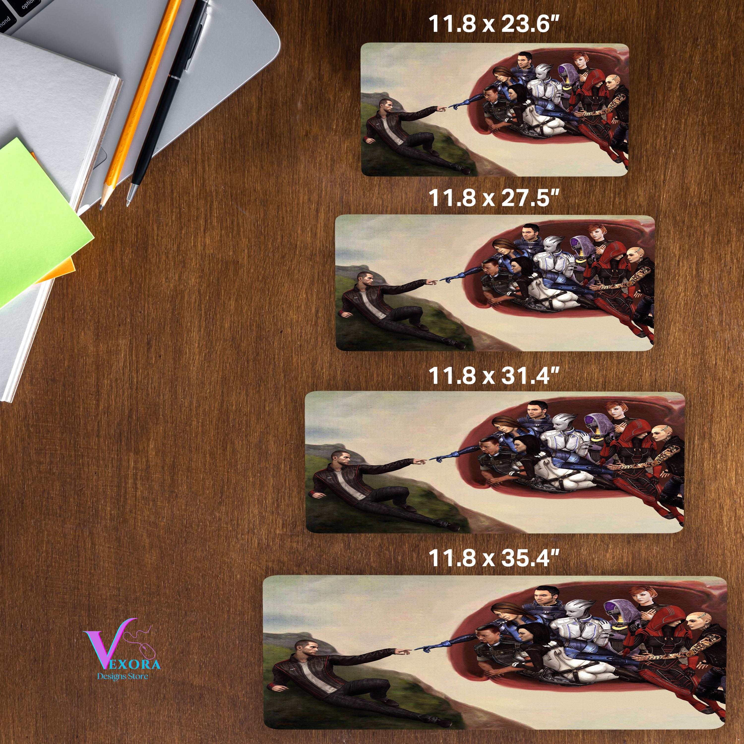 Mass Effect Desk Mat | N7 Shepard Mouse Pad | Large Desk Pad | Gaming ...