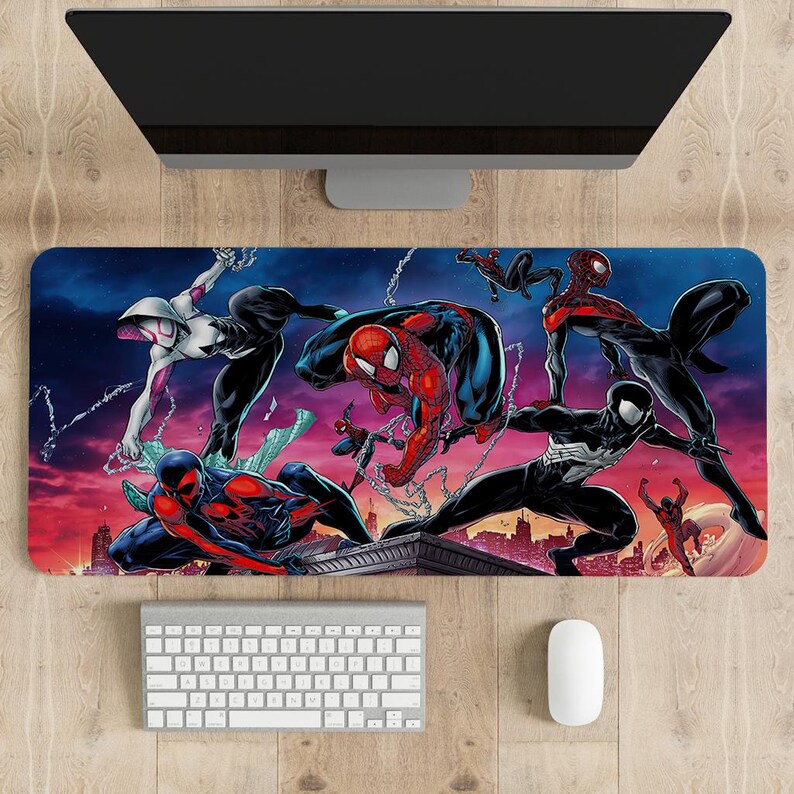 Spider-man Multiverse Desk Mat | Spider-man Comic Mouse Pad | Large ...