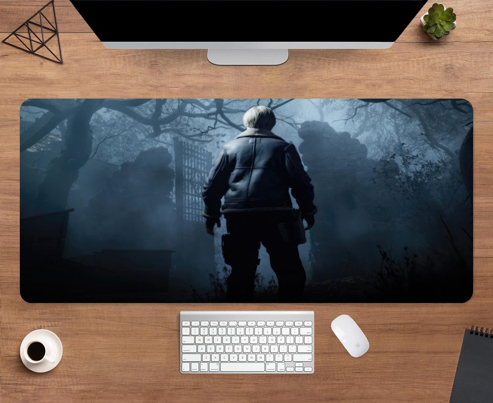 Resident Evil 4 Desk Mat | Leon Scott Kennedy Mouse Pad | Large Desk ...