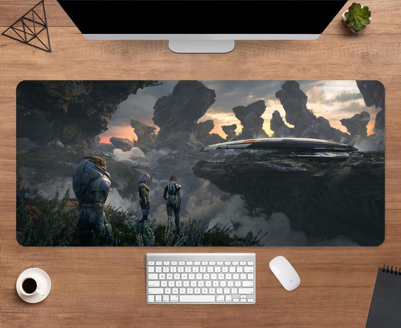 Mass Effect Desk Mat | N7 Shepard Mouse Pad | Large Desk Pad | Gaming ...