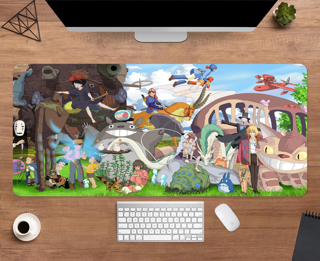 Studio Ghibli Characters Desk Mat | Miyazaki Anime Mouse Pad | Large ...