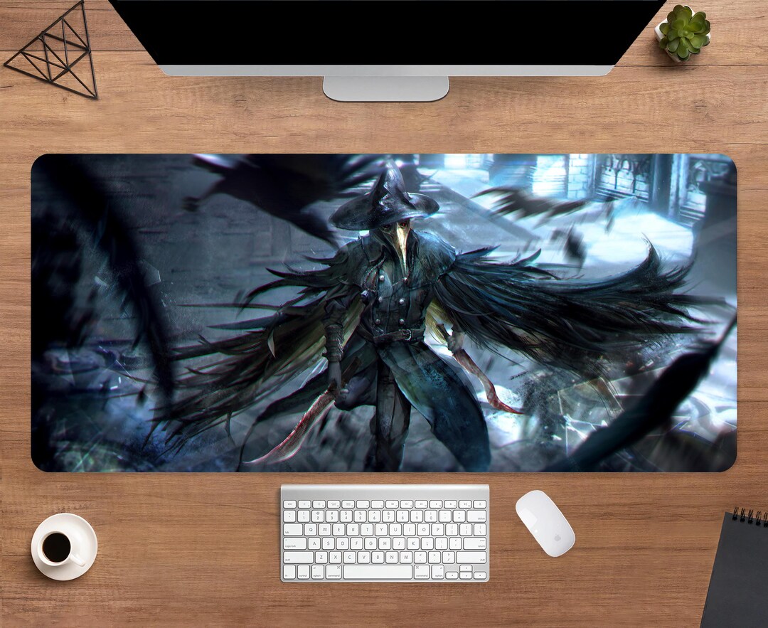 Bloodborne Desk Mat | Eileen the Crow Mouse Pad | Large Desk Pad ...