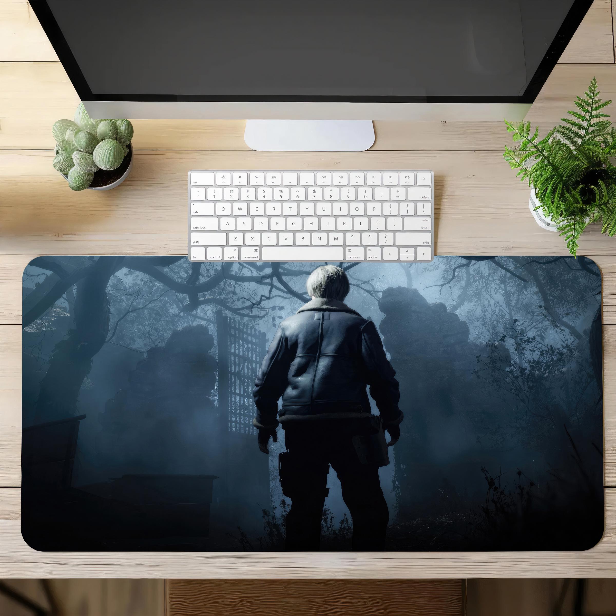 Resident Evil 4 Desk Mat | Leon Scott Kennedy Mouse Pad | Large Desk ...